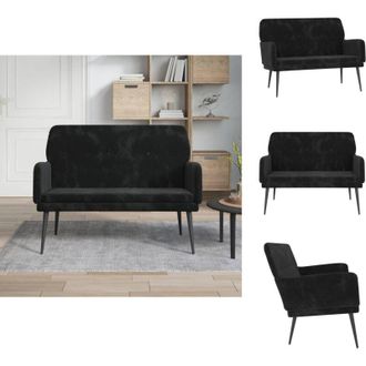 vidaXL Sitzb&auml;nke - Living Sitzbank Schwarz 108x79x79 cm Samt