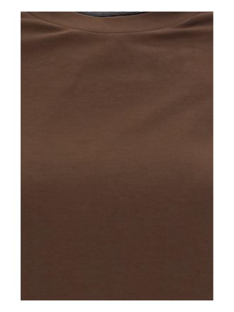 Brunello Cucinelli Embellished Crew Neck T-Shirt - Brown