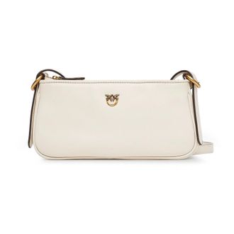 Pinko Pinko, Femme, Sacs, Blanc, Taille: ONE Size Half Moon Mini Baguette