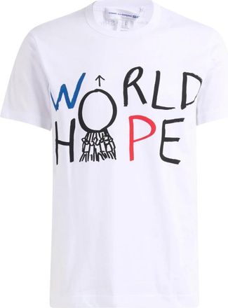Comme Des Gar&ccedil;ons Homme, Tops, Blanc, Taille: XL T-Shirt Knit