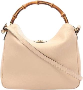 Gucci Pre-owned Diana Leather 2way Handbag - Femme - Pre-owned - Beige - Taille: ONE Size