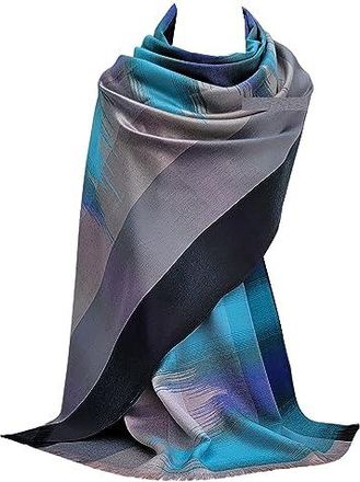 GFM Echarpe style Pashmina S1-Turquoise Bleu - (FLD)(Pash-23405-TXCRTNL)
