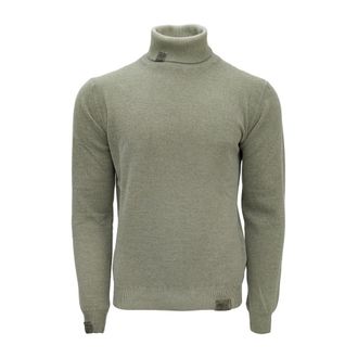 Bob Gr&uuml;ner Military-Style Wollrollkragenpullover - - Knitwear - Herren - Gr&uuml;n - L