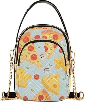 Mnsruu Sac à bandoulière pour femme avec sangle réglable pour pizza, nourriture, fromage, petit sac à bandoulière