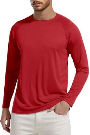Generic T-shirt de sport pour homme - T-shirt fonctionnel &agrave; manches courtes UPF 50+ - S&eacute;chage rapide - Pour lentra&icirc;nement en plein air, le fitness - Rashguard