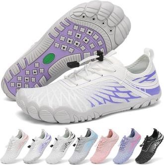 Saguaro Chaussures Minimalistes Barefoot Femme Chaussures deau L&eacute;g&egrave;res et Respirabilit&eacute; Chaussures Aquatiques S&eacute;chage Rapide pour Plage Piscine Mer, Violet Cl