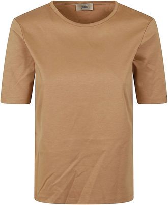 Herno Femme, Tops, Brun, Taille: 36 FR T-shirt en coton