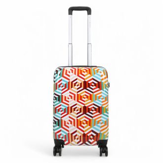 Infinity Leather Hartschale bedruckter Kabinenkoffer 55 x 36 x 20 cm PP-Koffer Gep&auml;ck passend f&uuml;r Easyjet, Ryanair