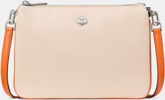Kate Spade New York Kate Spade Kayla Triple Crossbody Bag f&uuml;r Frauen in Milchglas Mehrfarbig | Strukturiertes Leder