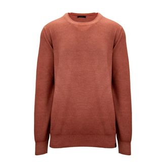 Fay Herren Wollpullover mit Logopatch - - Knitwear - Herren - Rot - XL