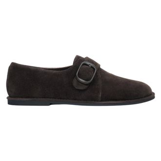 Estro & Luminara Femme, Chaussures, Brun, Taille: 40 EU Chaussures en velours authentique avec boucle