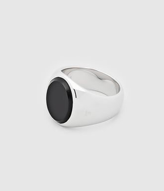 Tom Wood Chevali&egrave;re Oval M Polished Argent Onyx
