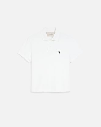Ami Ami Paris - Polo blanc en coton Ami de Coeur Noir - Taille : XXL - pour Femme