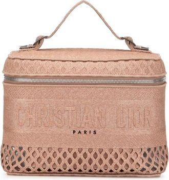 Dior Pre-owned Trousses de toilette brod&eacute;es en mesh pour le voyage - Femme - Pre-owned - Rose - Taille: ONE Size