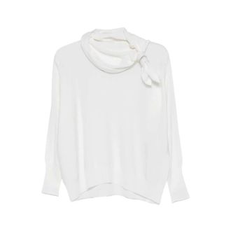 D.exterior Bluse mit Bindeband - - Blouses & Shirts - Damen - Wei&szlig; - S