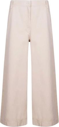 Max Mara Femme, Pantalons, Beige, Taille: 42 FR Pantalon ample boutonn&eacute;