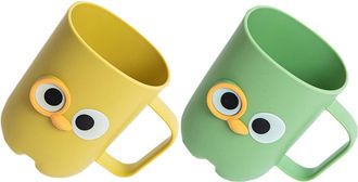 Cabilock 2 Stück Teiliges Zahnbürstenbecher Kunststoff Bunte Multifunktionale Aufbewahrungstasse für Badezimmer Geeignet zur Aufbewahrung von Zahnbürste Zahnpa