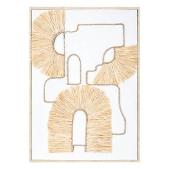 Atmosphera Atmosphera - D&eacute;co Murale Inaya 50x70cm Blanc