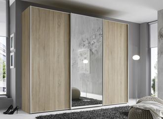 Staud Schwebet&uuml;renschrank 3-t&uuml;rig Sinfonie Plus H240 x B298 Sonoma Eiche Innenausstattung-Sets Comfort