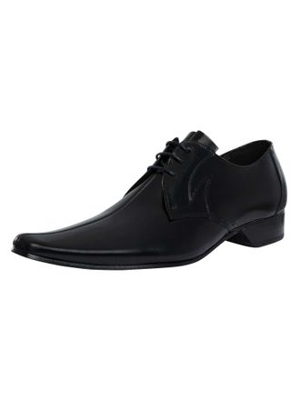 Jeffery West Derby Polierte Lederschuhe, Schwarz