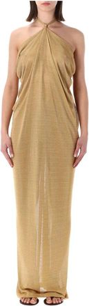 Alberta Ferretti Femme, Robes, Jaune, Taille: 36 FR Long Dress Lurex
