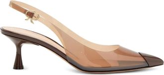 Gianvito Rossi Diana pointed slingback pumps - Wei&szlig;