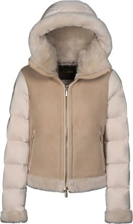 Moorer Shana-omt Kapuzenjacke - Nude