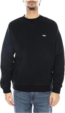 Obey Homme, Sweatshirts et sweats &agrave; capuche, Noir, Taille: M Felpa girocollo