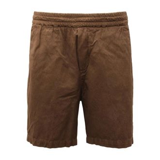 Paolo Pecora Bermuda-Shorts aus Baumwolle/Leinen - - Shorts - Herren - Braun - L
