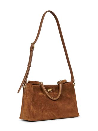 Dolce & Gabbana Womens Handbag Vittoria Camel Calf Leather Handbags Hand Bags
