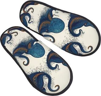 Generic Pantoufles En Feutre Pieuvre &Agrave; Tentacules Doux Pantoufles DHiver Cozy Chaussons Maison Pour Invit&eacute; Femmes Voyage M