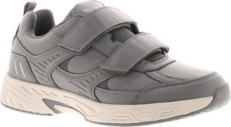 Dr Keller Julian Baskets et chaussures larges pour homme, légères, rembourrées, fermeture à double sangle, confort quotidien pour homme, gris, gris, 45.5 EU