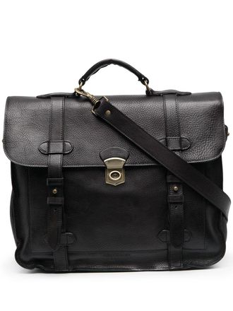 Officine Creative Satteltasche aus Leder - Schwarz