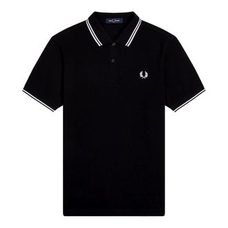 Fred Perry Schwarzes Twin Tipped Polo-Shirt - - Tops - Herren - Schwarzk - XL