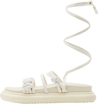 Desigual Damen Shoes_Boat_Tubular Sandal, White, 39 EU