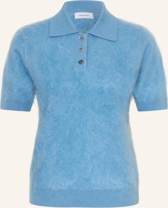 Darling Harbour Darling Harbour Strick-Poloshirt Aus Cashmere blau