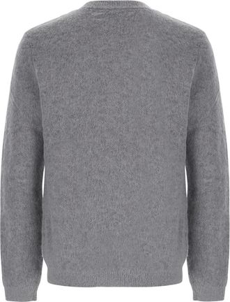 Emporio Armani Wool and Mohair Blend Sweater - Gray