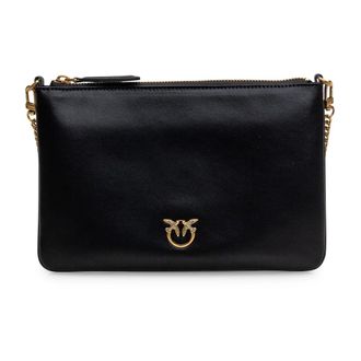 Pinko Pinko, Femme, Sacs, Noir, Taille: ONE Size Flat Love Bag Simply