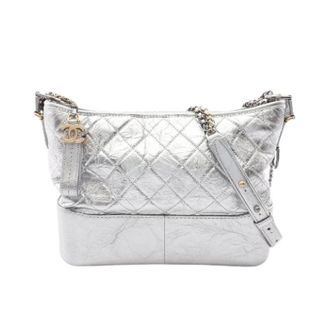 Chanel Pre-owned Gabrielle Hobo Sac bandouli&egrave;re en cuir - Femme - Pre-owned - Gris - Taille: ONE Size