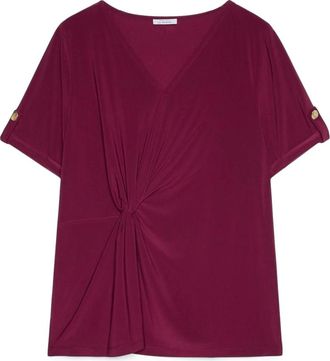 Fiorella Rubino Femme, Blouses et Chemises, Rouge, Taille: 42 FR T-shirt drap&eacute; en jersey