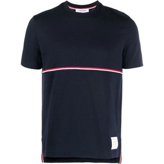 Thom Browne RWB Stripe T-Shirt - - Tops - Herren - Blau - M