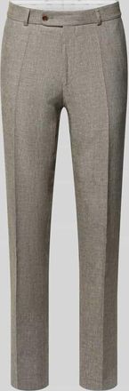 Carl Gross Anzughose aus Leinen-Mix mit Ges&auml;&szlig;taschen