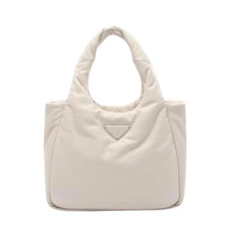 Prada Pre-owned Soft Padded Leather Tote Bag - - Pre-owned - Damen - Beige - ONE SIZE