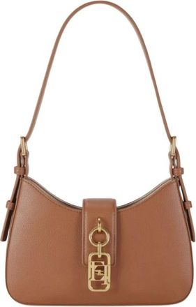 Elisabetta Franchi Femme, Sacs, Brun, Taille: ONE Size Petit sac Hobo avec breloque