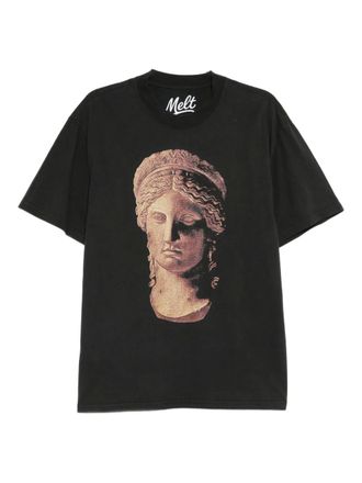Melt T-Shirt mit grafischem Print - Grau