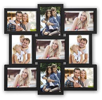 ZEP XB14B Santander Mehrfach-Bilderrahmen f&uuml;r 9 Fotos, Kunstharz, 13 x 18 cm, Schwarz