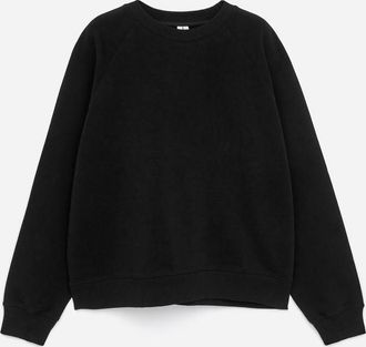 Arket Frottee-Sweatshirt -Schwarz