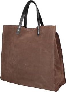 Gave Lux Sac &agrave; bandouli&egrave;re en cuir v&eacute;ritable pour femme Made in Italy 34,5 x 32 x 17 cm GLX228105723FBG, taupe, Taille unique