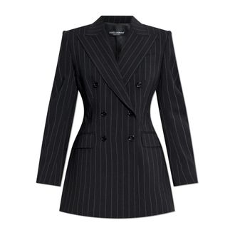 Dolce & Gabbana Blazer mit Streifenmuster - - Jackets - Damen - Schwarzk - XL
