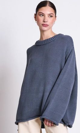 JAN 'N JUNE Damen vegan Pullover Sona Turbulence Blau